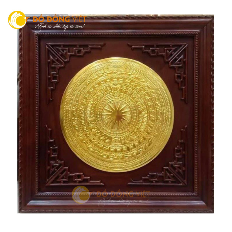 Mặt trống đồng mạ vàng kt 60 cm cả khung là 90cm